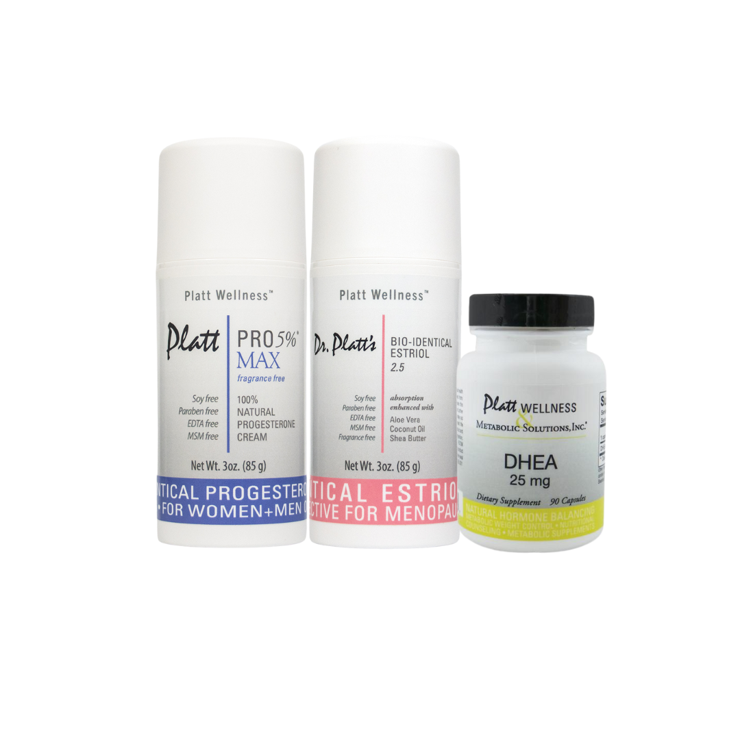 Menopause Bundle (PRO MAX Progesterone, Estriol & DHEA) | Platt Wellness